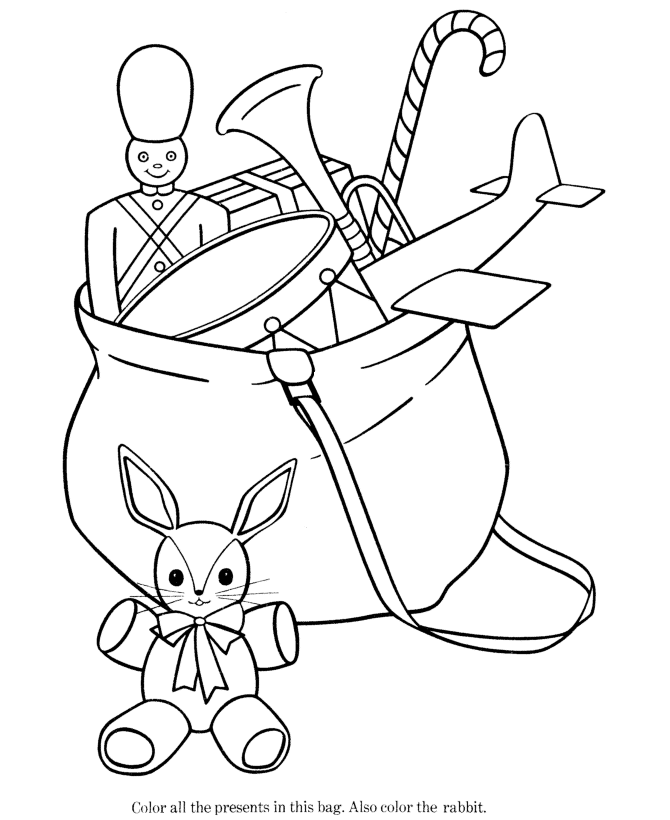 BlueBonkers Christmas Presents Toys And Gifts Coloring Pages 1