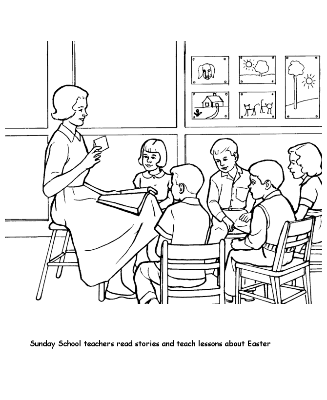 Easter Church Coloring Pages Bluebonkers 5 Sunday School Lessons 