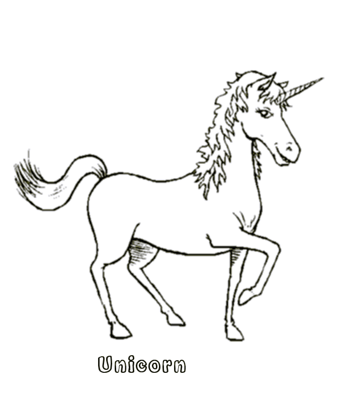 BlueBonkers - Mythical Animals and Beasts Coloring Sheets - Unicorn 3 ...