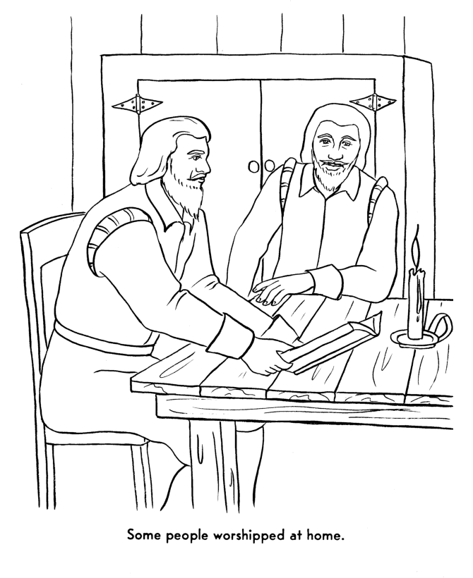 pilgrims mayflower coloring pages